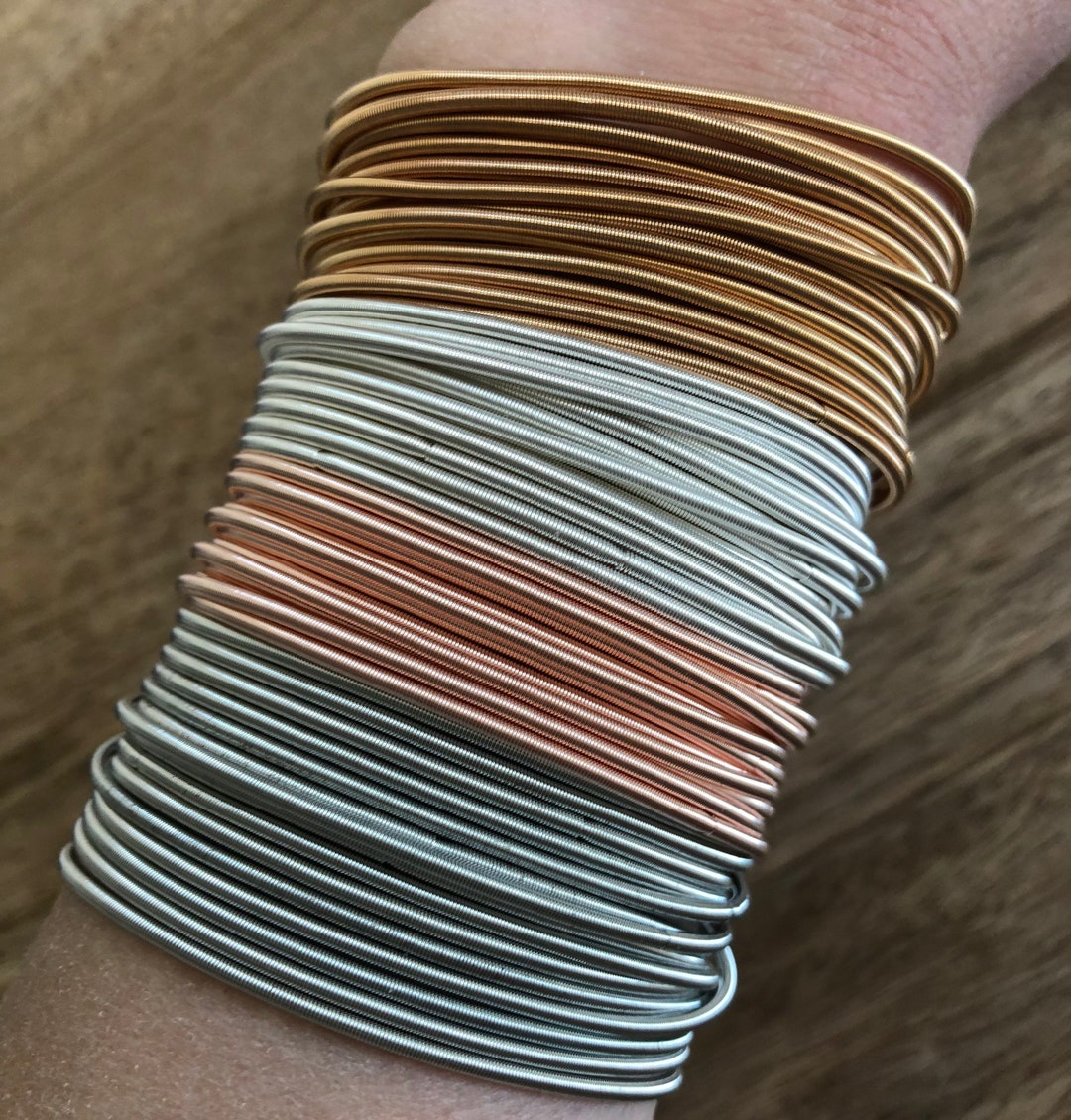 Elastic Bracelets, Springs, Set of 10 Different Colors, Minimalist ...