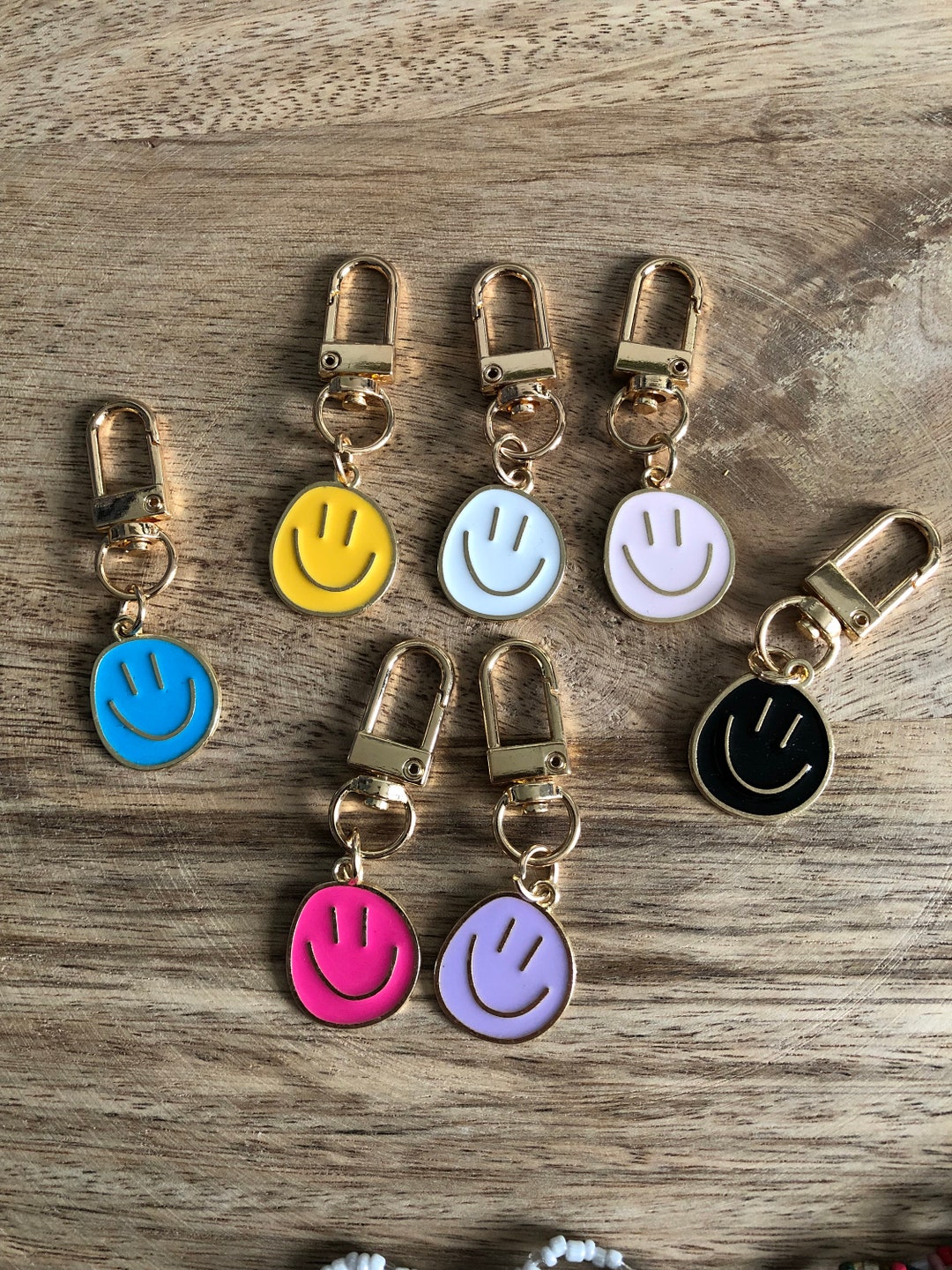 Fancy Key Rings, Colorful Smiley Key Rings, Choice, Happy and ...