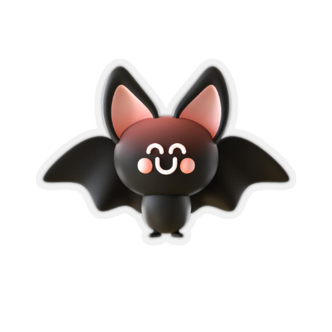 Matt Bat Vinyl Sticker, Waterproof Vinyl Stickers, Cute Bat , Spooky ...