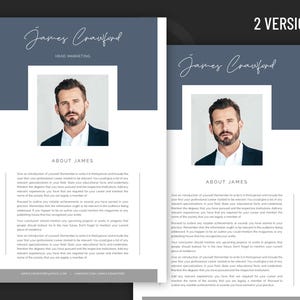 Creative, Modern and Professional Biography Resume Template Design for ...