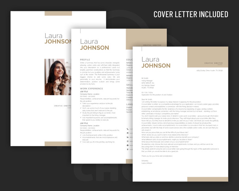 Creative, Modern and Professional Biography Resume Template Design for ...