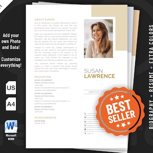 About Me Biography Template Design for Word. Included Are Biography and ...