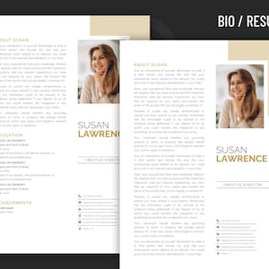 Creative, Modern and Professional Biography Resume Template Design for ...