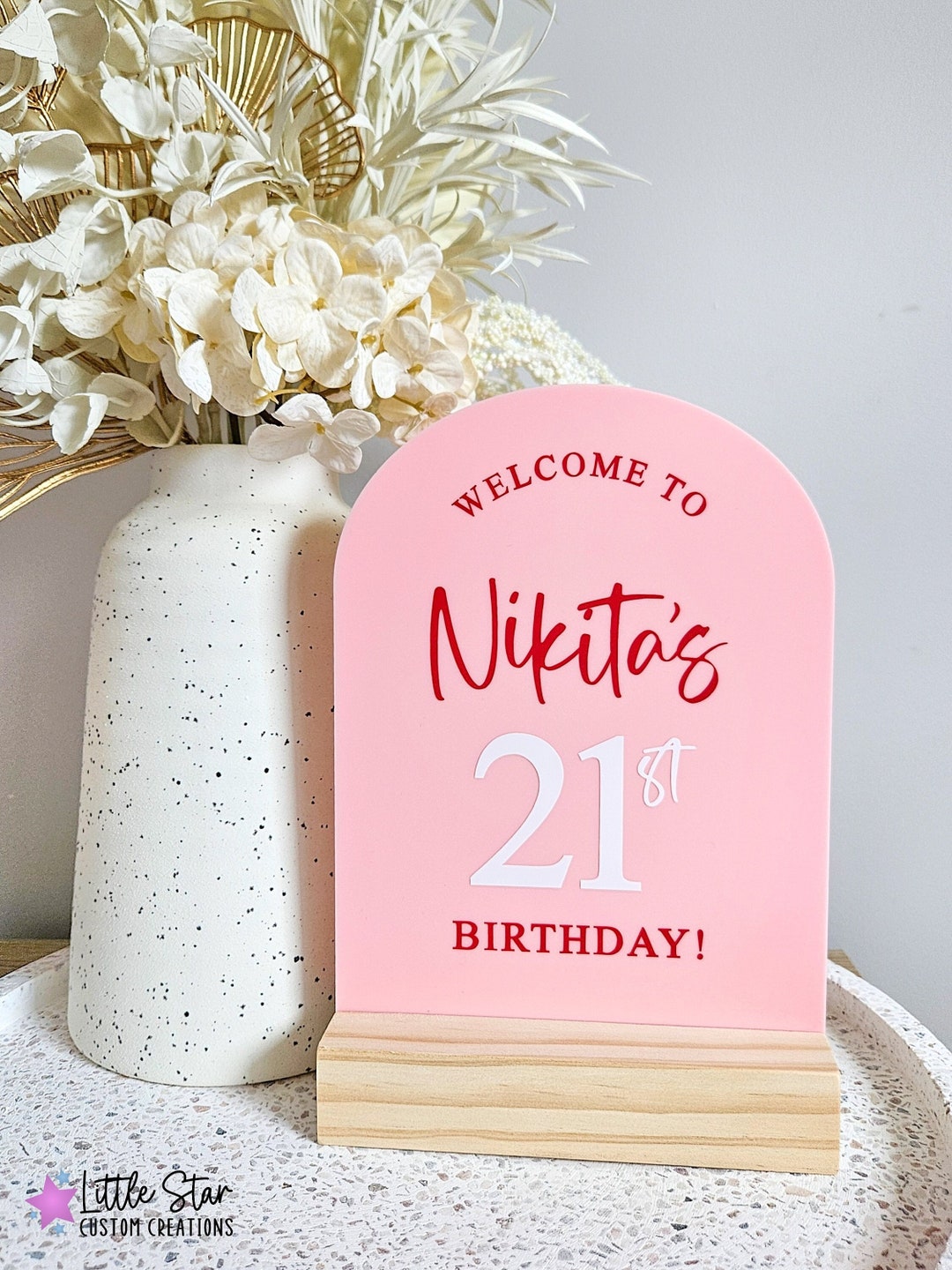 Personalised Birthday Sign Acrylic Sign Welcome Sign - Etsy Australia