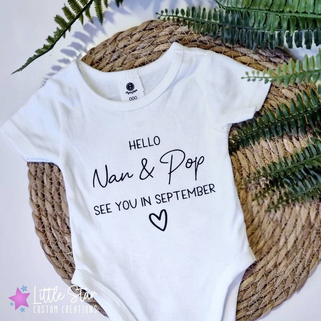 Hello Nan/pop/grandma/grandad/uncle/aunty See You In....baby - Etsy