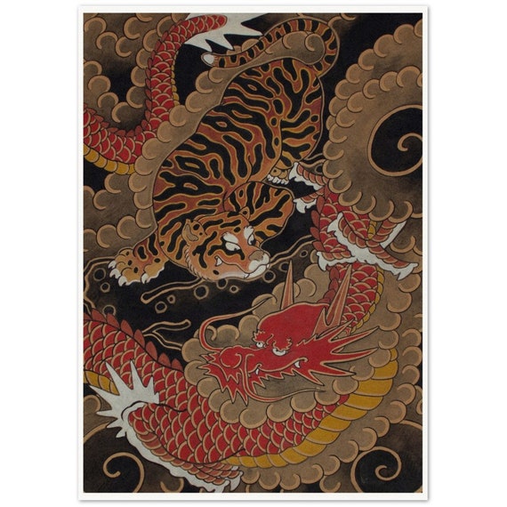 Japanese Tiger And Dragon