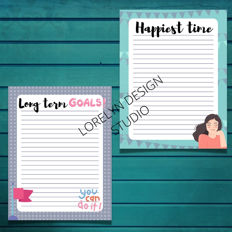 Printable Blank Line Journal 8.5x11 Inch US Letter,junk Journal ...