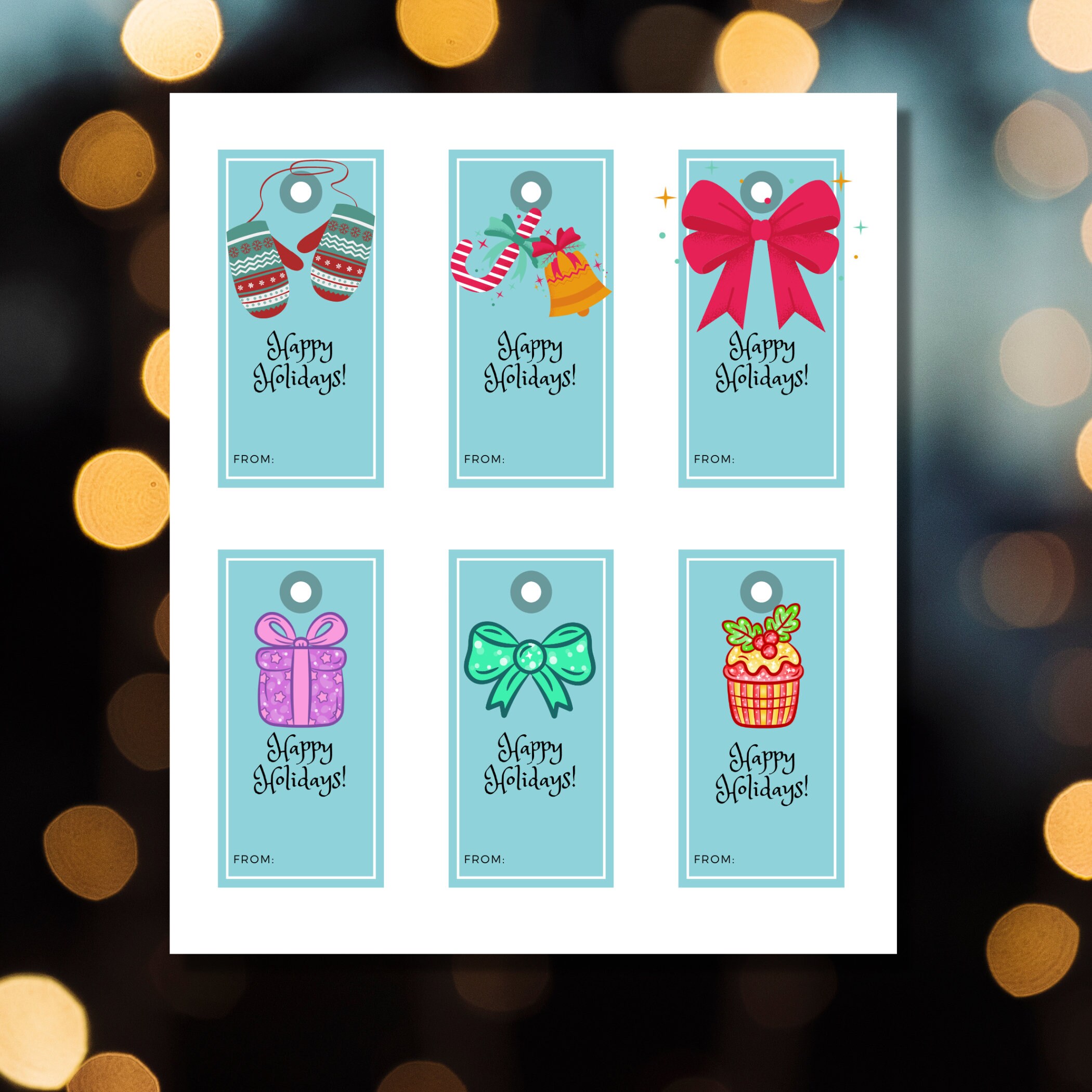 Printable Gift Tags, Sticker Tags, Best for Birthdays, Christmas, and ...