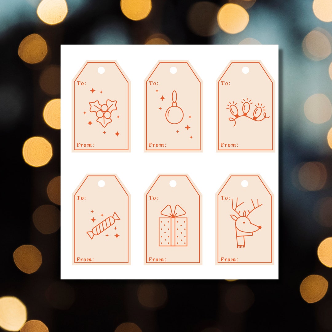 Printable Gift Tags, Sticker Tags, Best for Birthdays, Christmas, and ...
