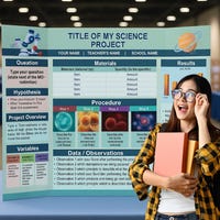 Science Fair Poster Template: Editable STEM Trifold Display (PPTX ...