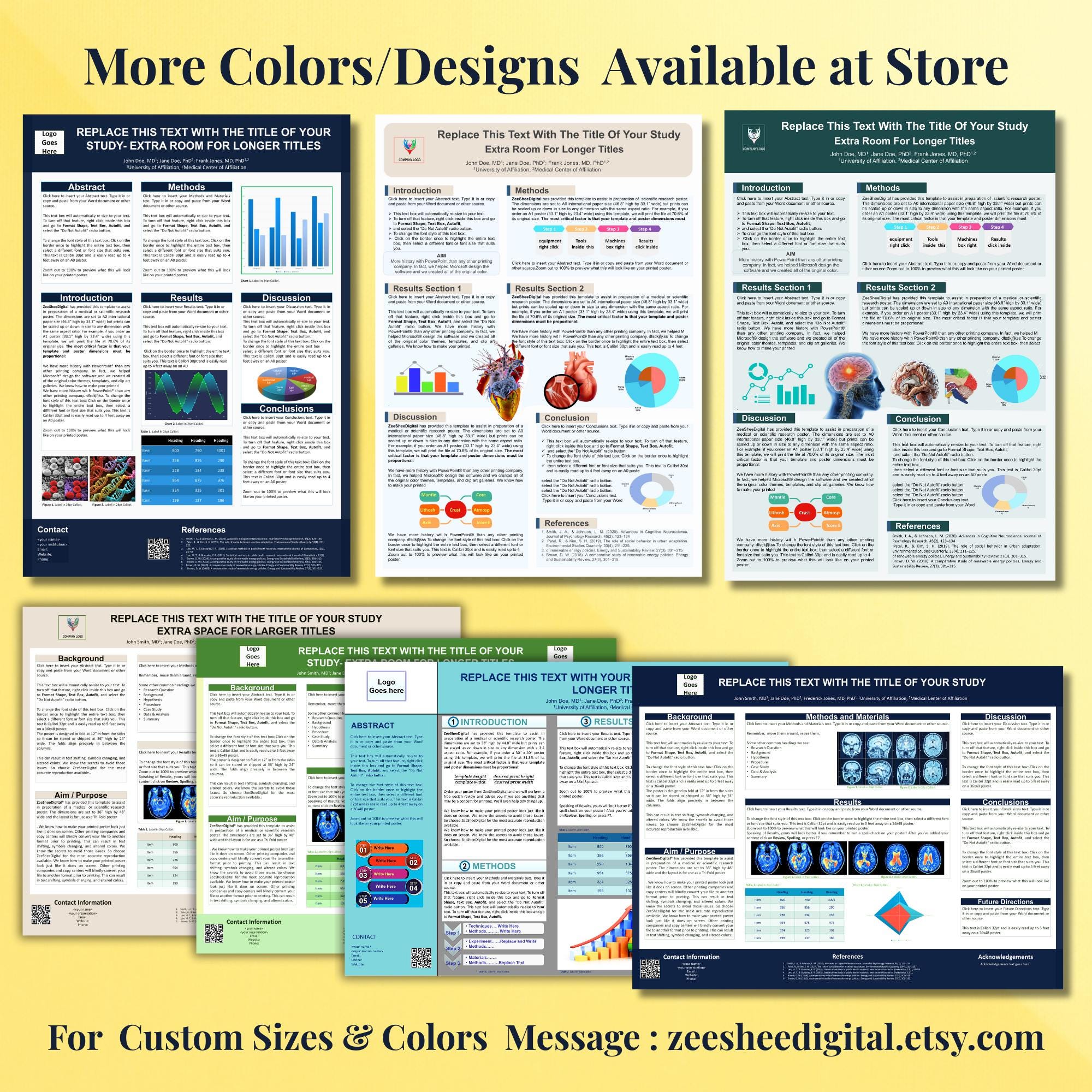 A0 Portrait Academic Research Poster Template, Editable Powerpoint for ...