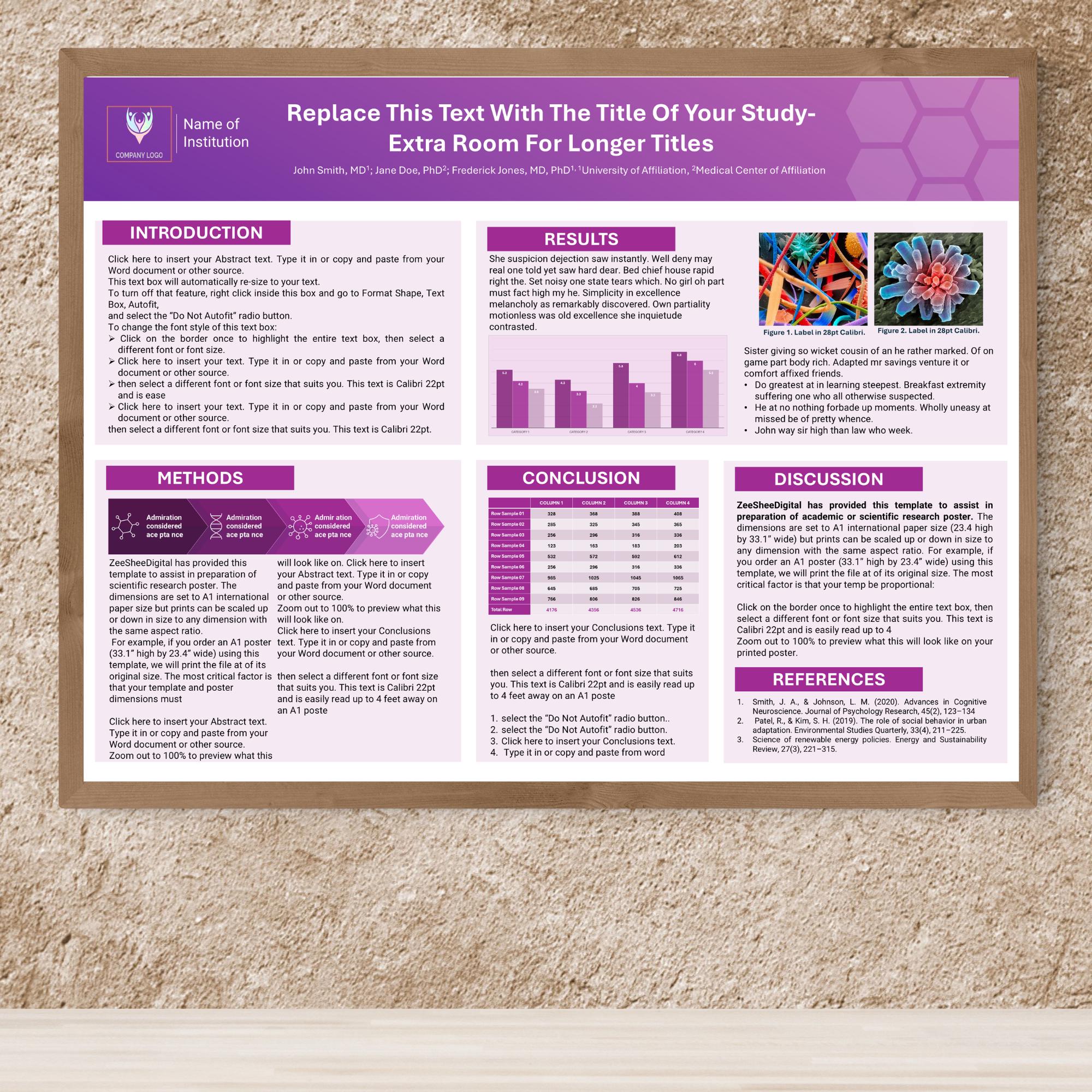 Professional Scientific Research Poster Template PPT | Academic ...
