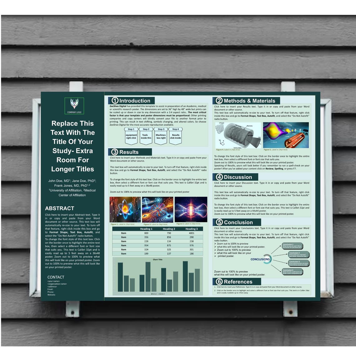Editable Powerpoint Research Poster Template | Scientific Conference ...