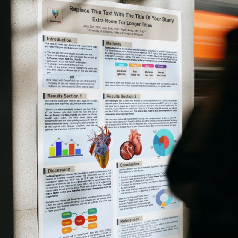 Research Poster Template A0 Portrait | Editable Powerpoint for Academic ...