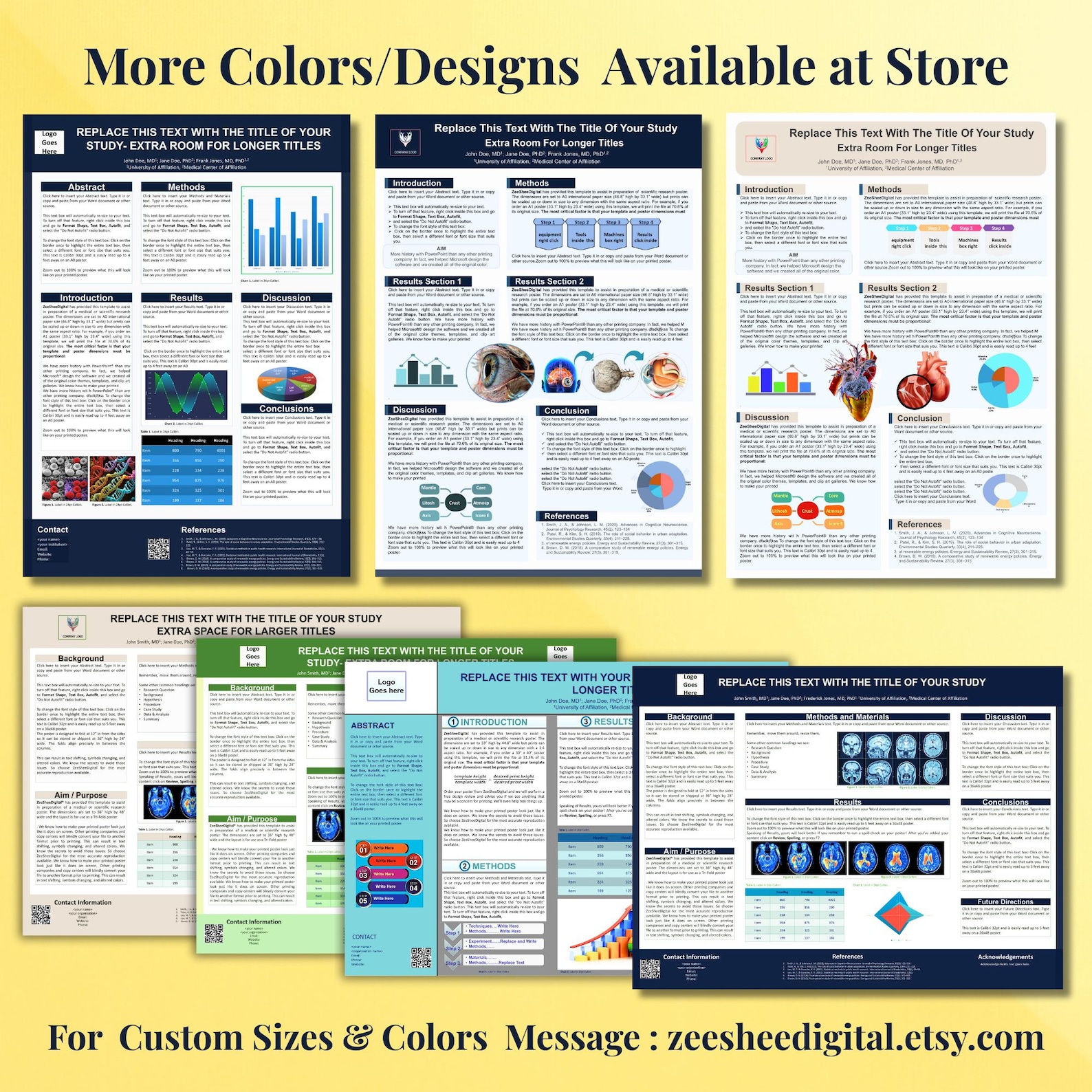 Scientific Poster Template A0 Portrait | Editable Powerpoint for ...