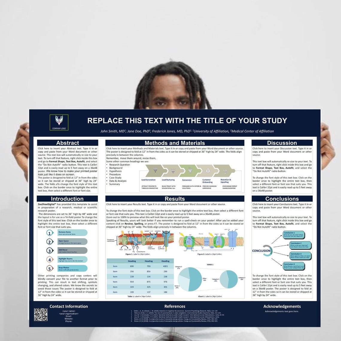 Research Poster Template A0 | Editable Powerpoint (.PPTX) Scientific ...