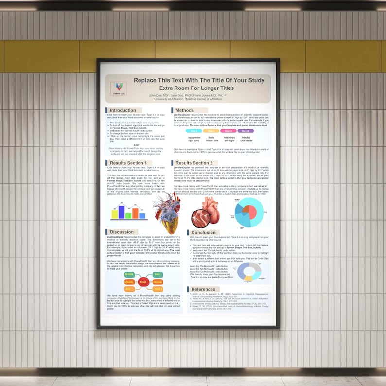 Research Poster Template A0 Portrait | Editable Powerpoint for Academic ...
