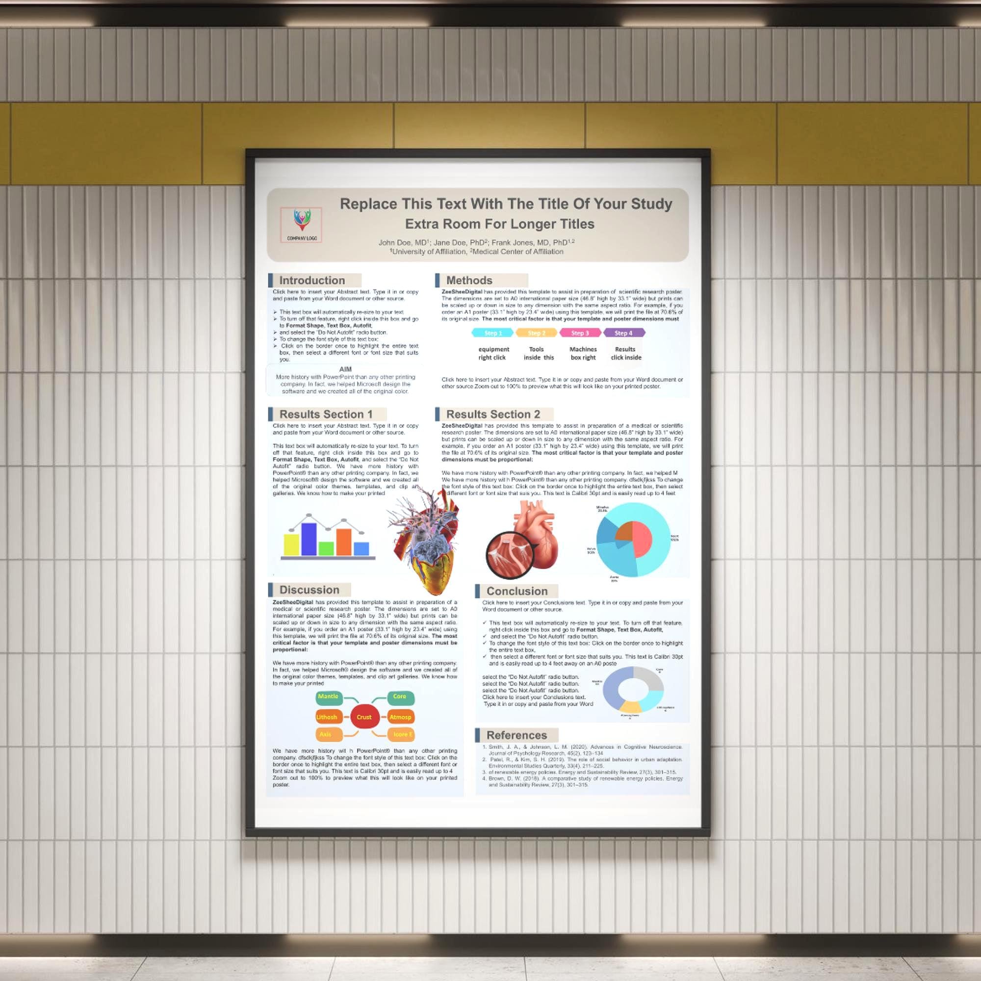 Research Poster Template A0 Portrait | Editable Powerpoint for Academic ...