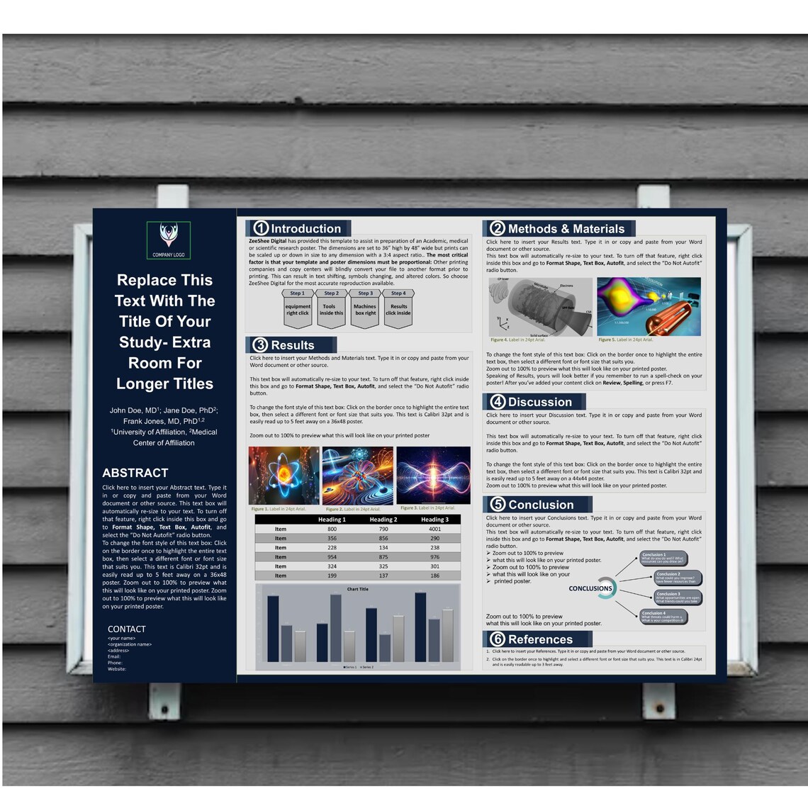 Editable Scientific Research Poster Template | Powerpoint Academic ...