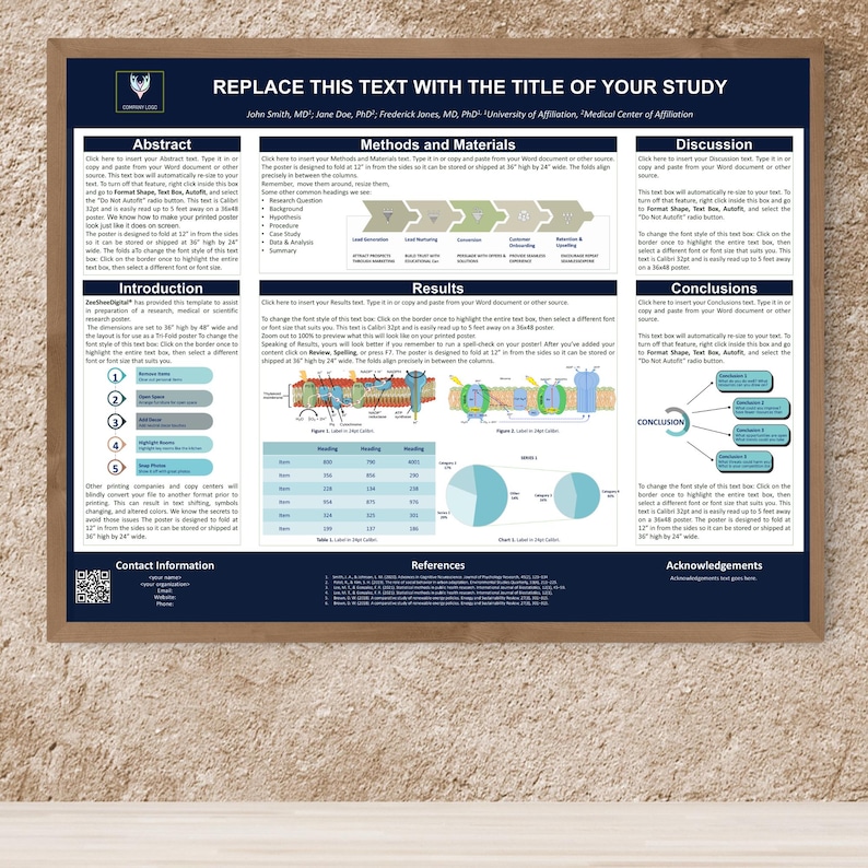 Research Poster Template A0 | Editable Powerpoint (.PPTX) Scientific ...
