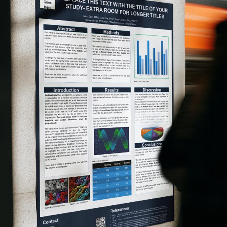 Powerpoint Research Poster Template A0 Portrait | Abstract Presentation ...