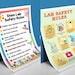 Lab Safety Rules Poster Set | Science Lab Safety Signs for Classroom ...