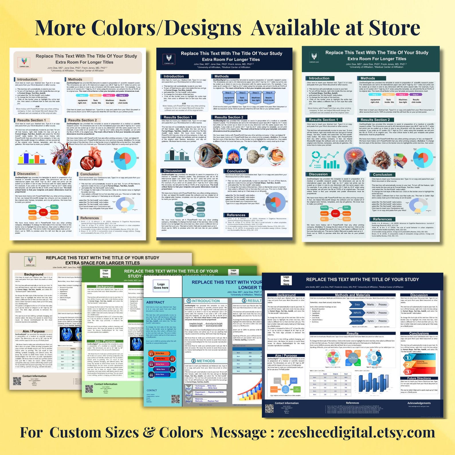Scientific & Medical Research Poster Template A0 48x36 | Conference ...