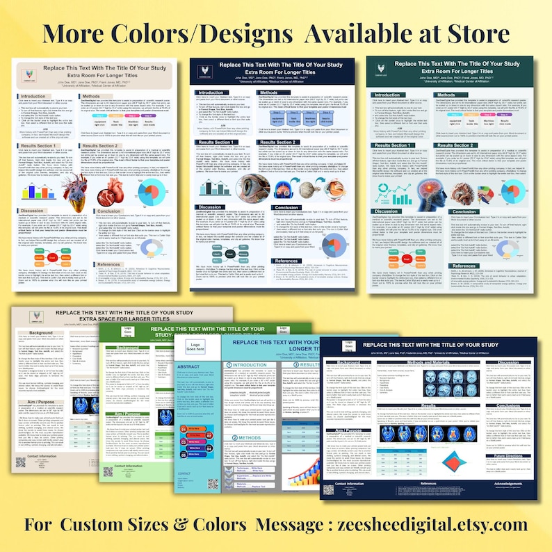 Editable Powerpoint Research Poster Template A0 | Abstract Presentation ...
