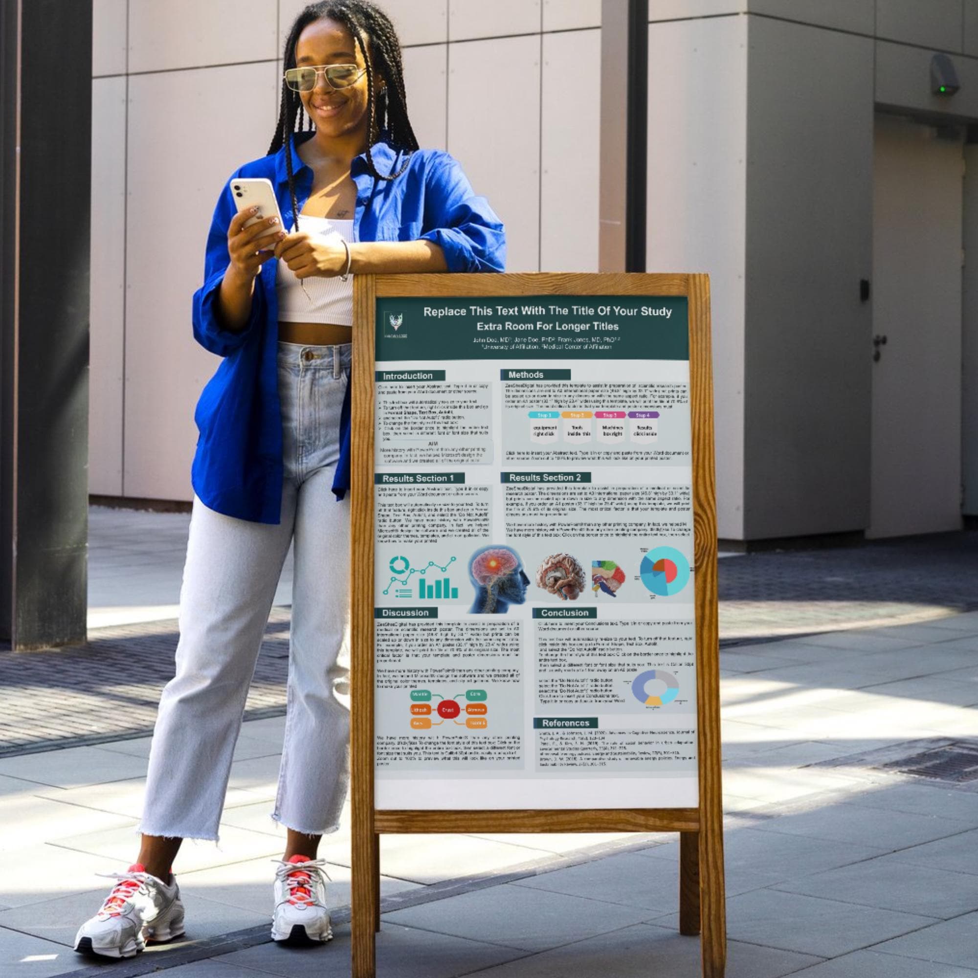 Scientific Poster Template A0 Portrait | Editable Powerpoint for ...