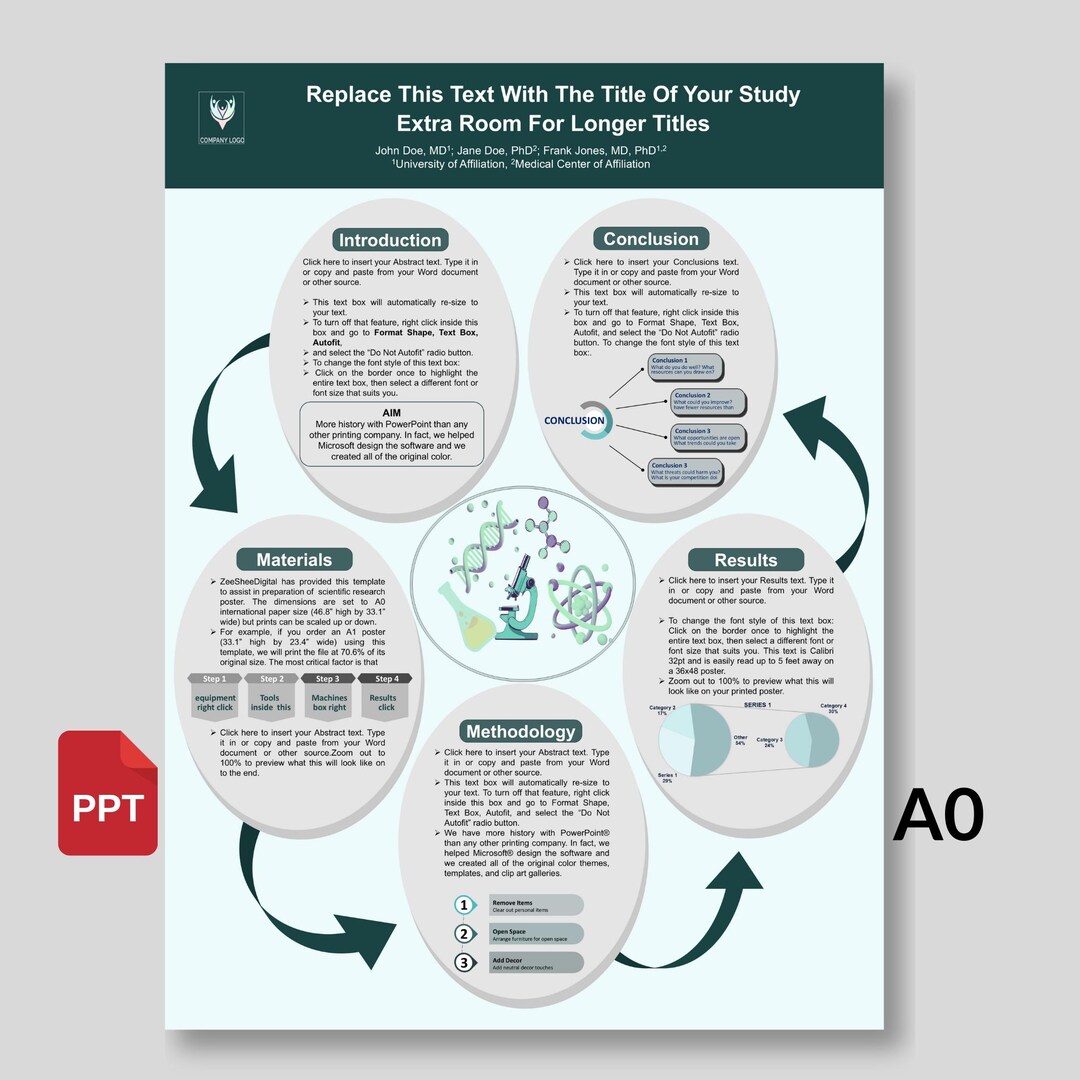 Editable Research Poster Template | A0 Powerpoint Design for Academic ...