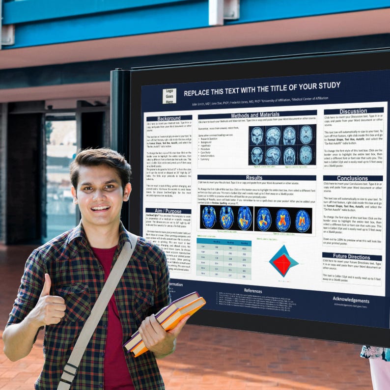 Scientific & Medical Research Poster Template A0 48x36 | Conference ...