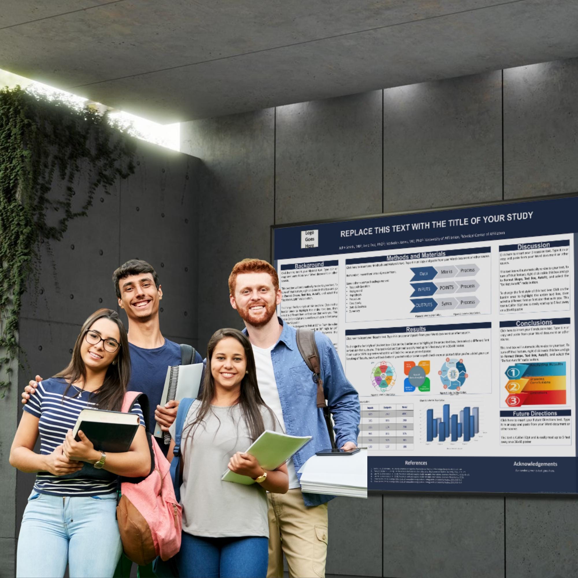 Editable Powerpoint Research Poster Template A0 | Abstract Presentation ...