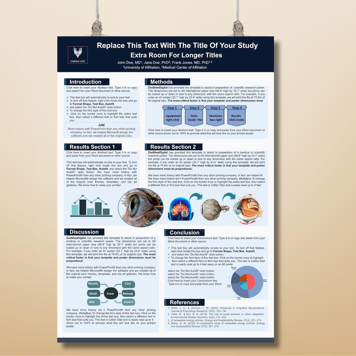 Research Poster Template | Scientific & Academic Conference PPTX | A0 ...