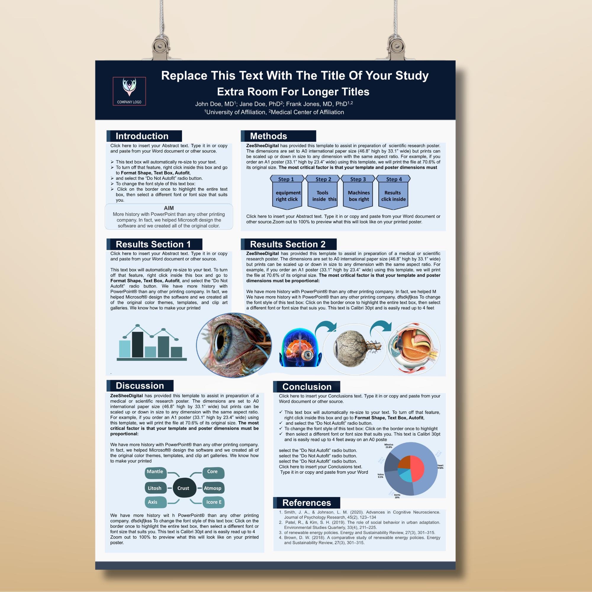 Research Poster Template | Scientific & Academic Conference PPTX | A0 ...