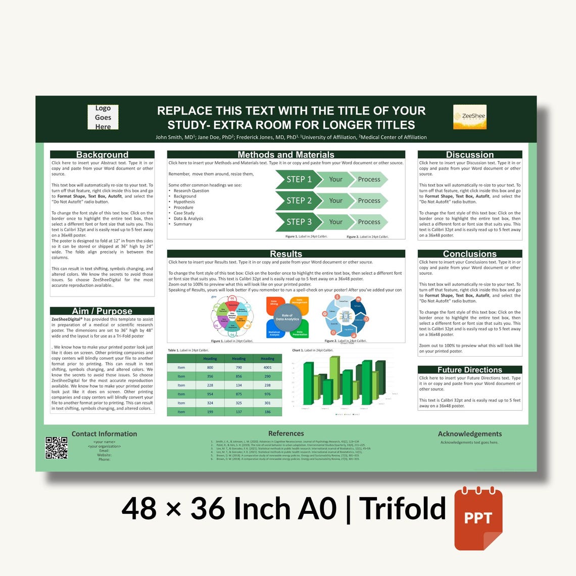 Academic Research Poster Template | A0 Editable Powerpoint Scientific ...