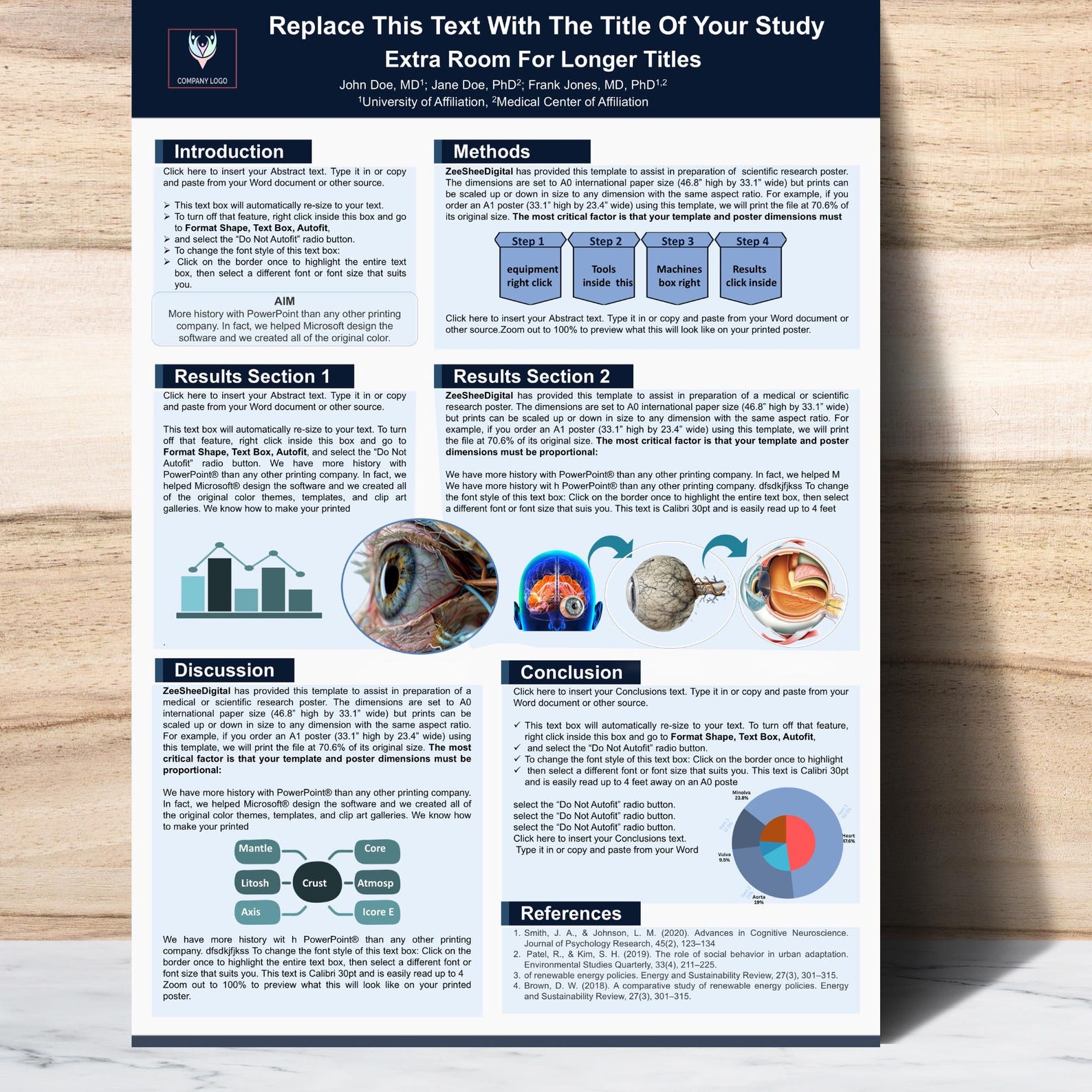 Research Poster Template | Scientific & Academic Conference PPTX | A0 ...