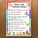 Lab Safety Rules Poster Set | Science Lab Safety Signs for Classroom ...