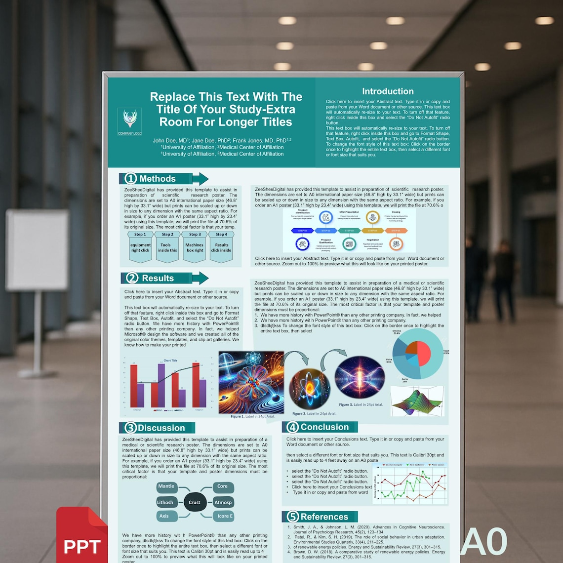 Academic Research Poster Template A0 | Editable Powerpoint Scientific ...