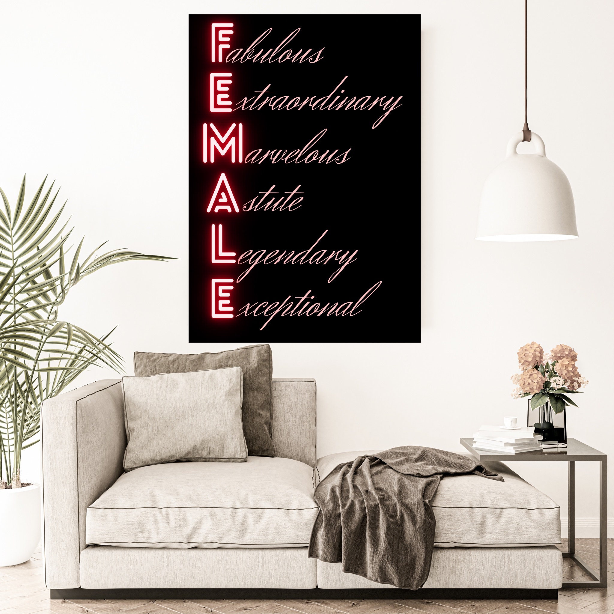 Digital Poster / Image, Download Poster, Female, Neon Sign, Digital Art ...