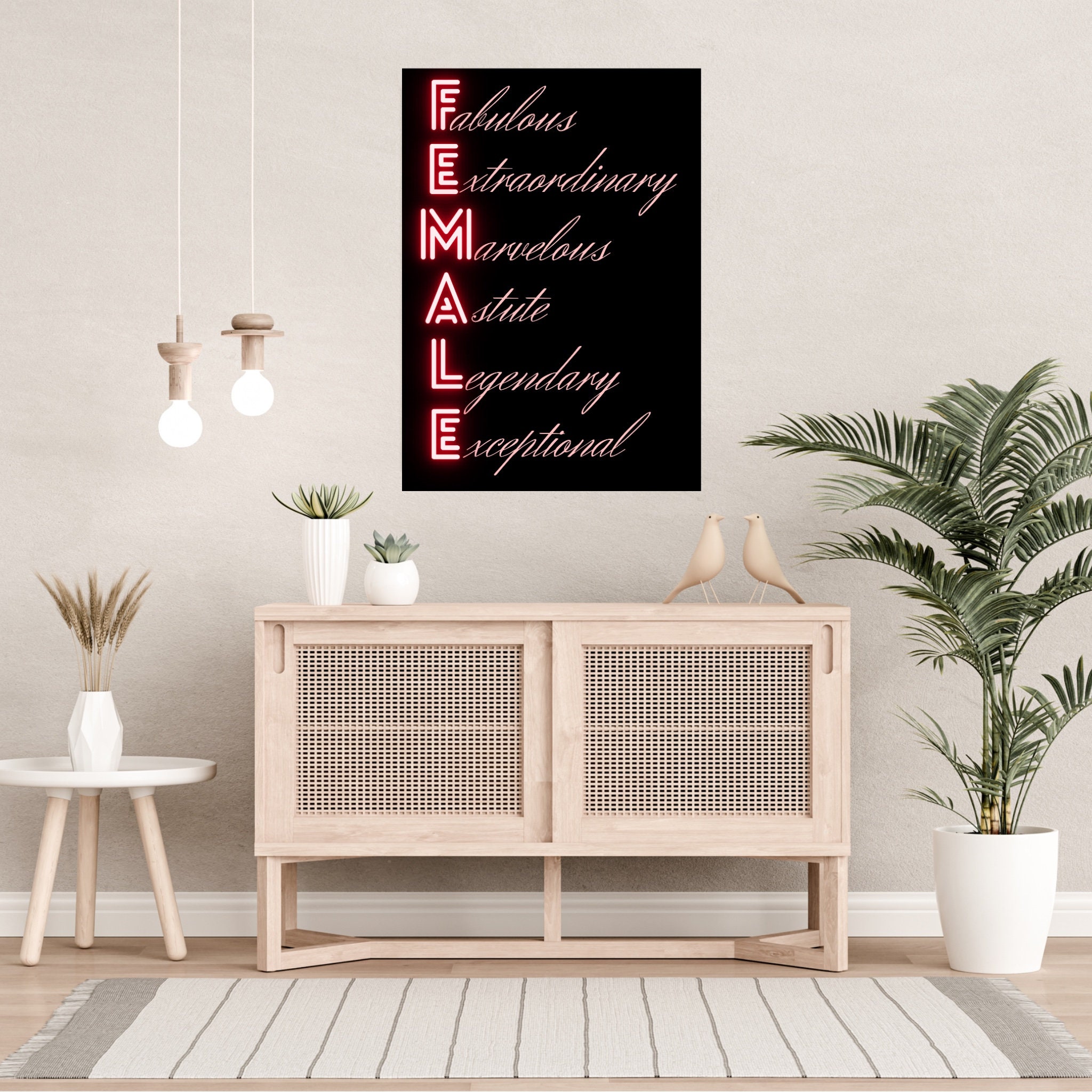 Digital Poster / Image, Download Poster, Female, Neon Sign, Digital Art ...