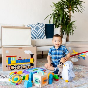 PERSONALIZED Choo Choo (train) Toy Box + Storage Box, Bedroom Decor for ...