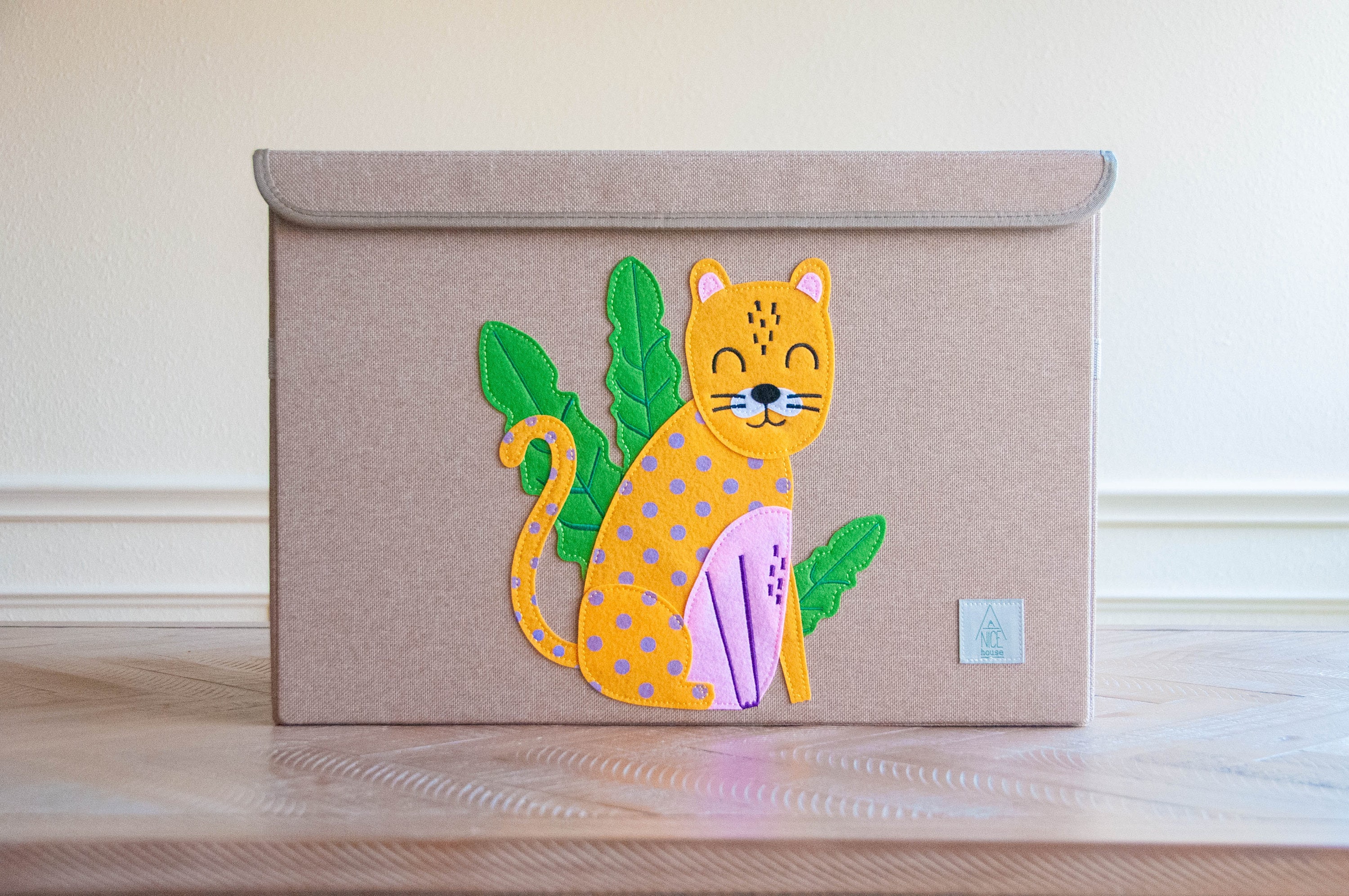 Jungle Jaguar PERSONALIZED Toy Box + Storage Box, Fabric Toy Box for ...