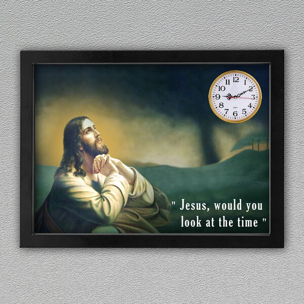 Black Jesus Clock - Etsy