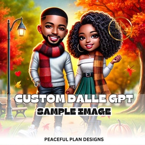 Custom DALL-E GPT Realistic Chibi Couple Creator Push Button Art Maker AI Art Creation Tool ...