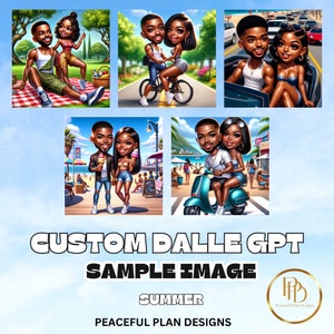 Custom DALL-E GPT Realistic Chibi Couple Creator Push Button Art Maker AI Art Creation Tool ...