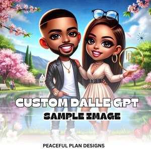 Custom DALL-E GPT Realistic Chibi Couple Creator Push Button Art Maker AI Art Creation Tool ...