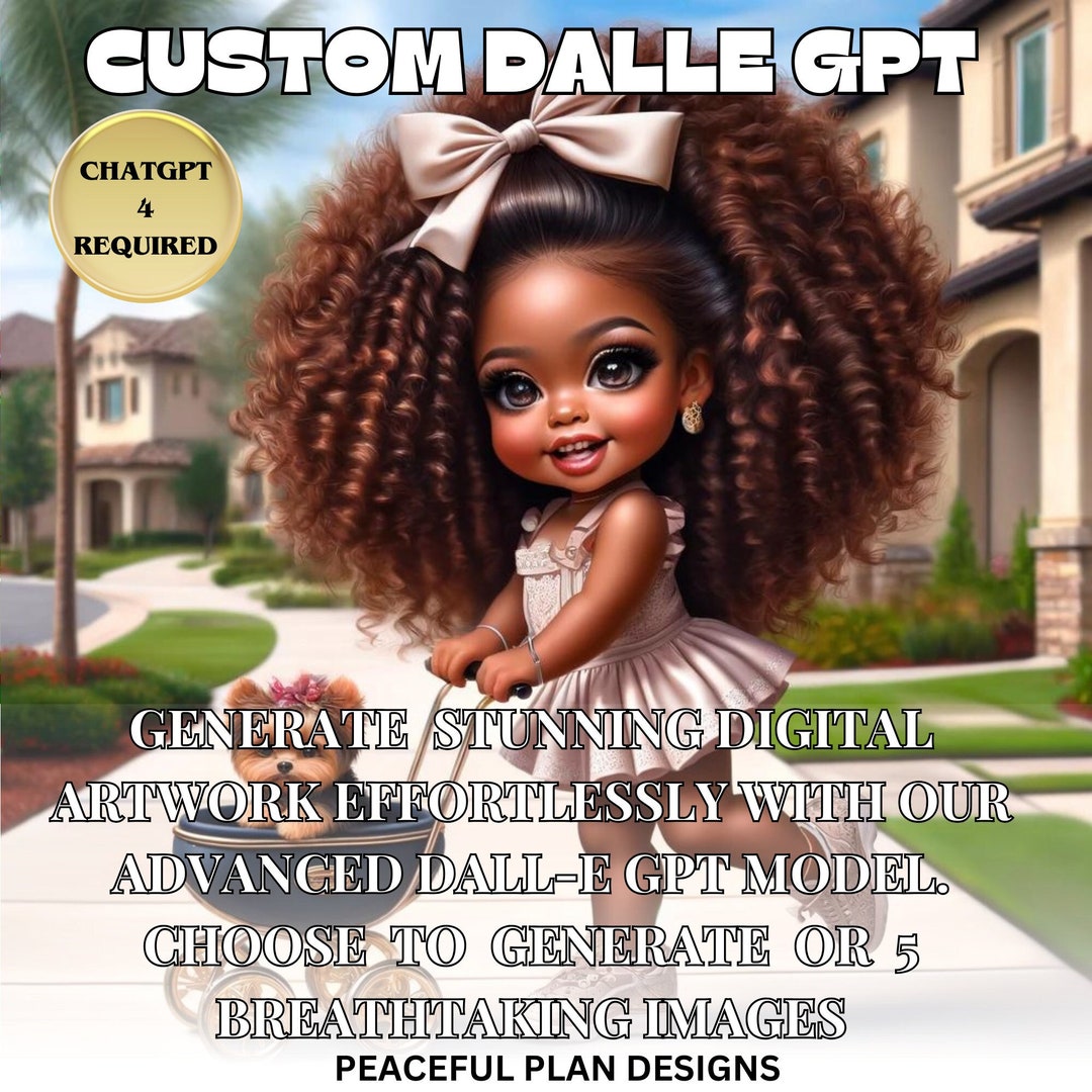 Custom DALL-E GPT Curly Cutie and Puppy Creator Push Button Art Maker ...