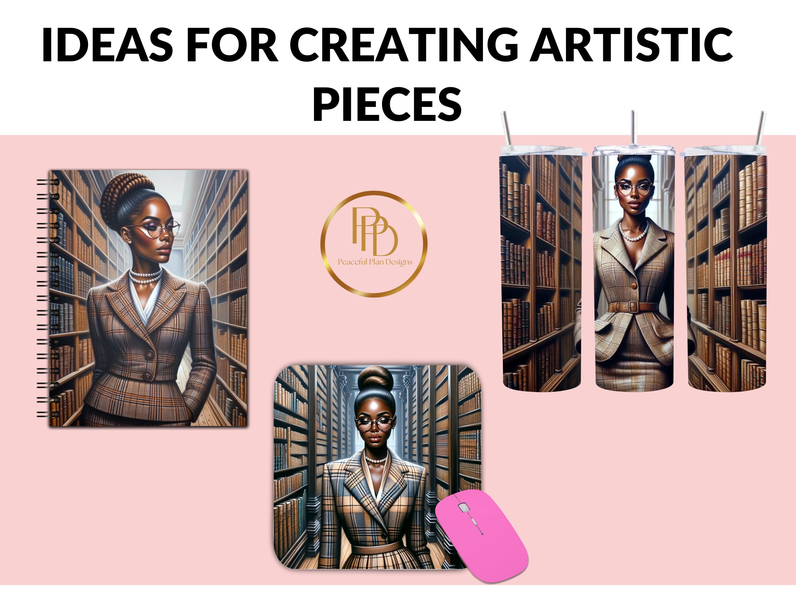 Digital Download African American Librarian Bundle Wall Art Print on ...