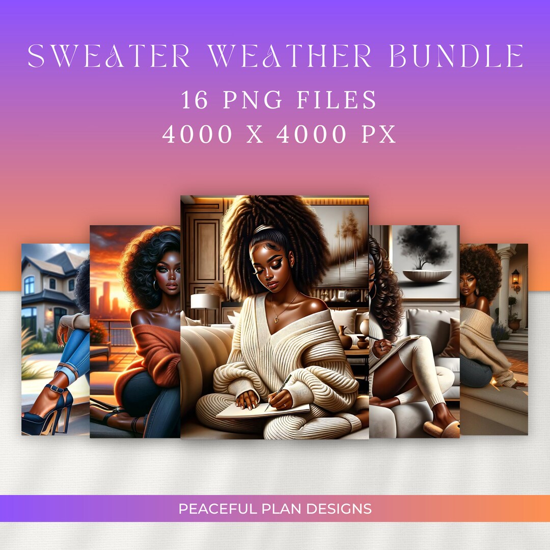 Digital Download Sweater Weather Bundle Art Wall Art Print on Demand A ...