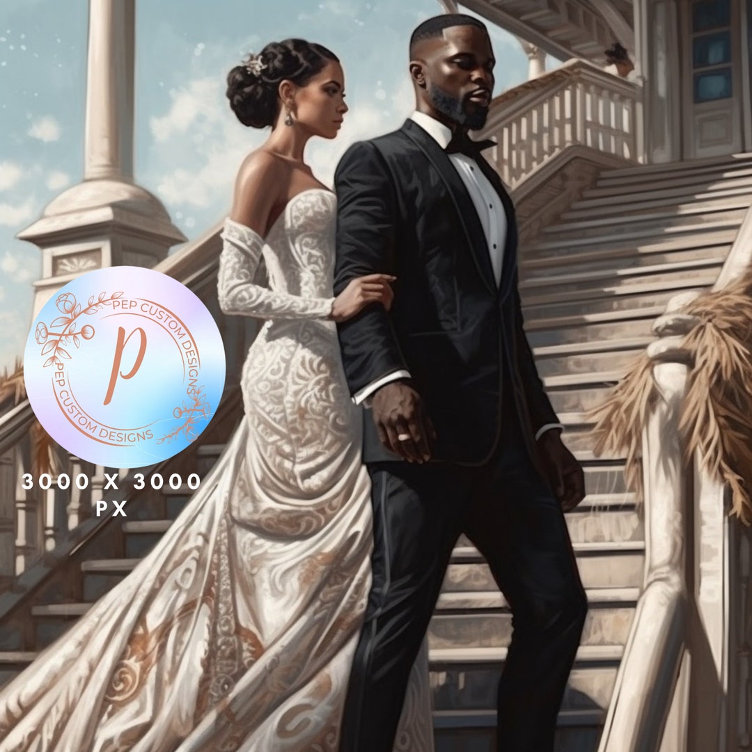 Digital Download African American Bride and Groom Wall Art - Etsy